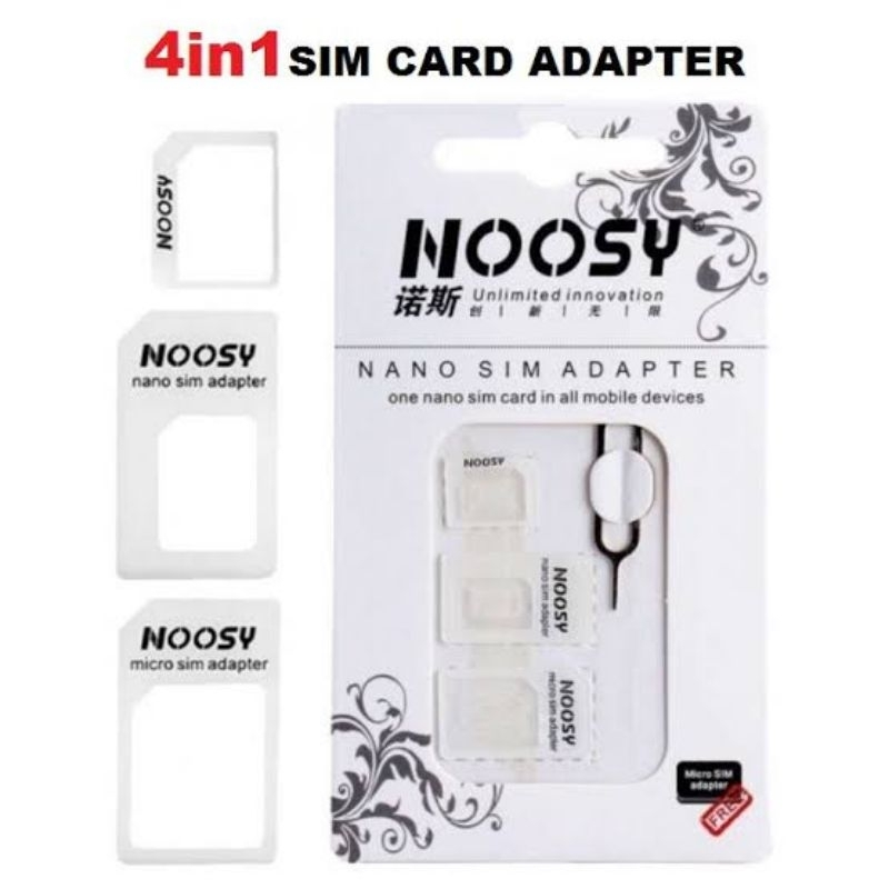 Jual TAMBAHAN !! 4IN1 Sim Adapter Card Nano Micro + Tusukan SIM CARD 1 ...