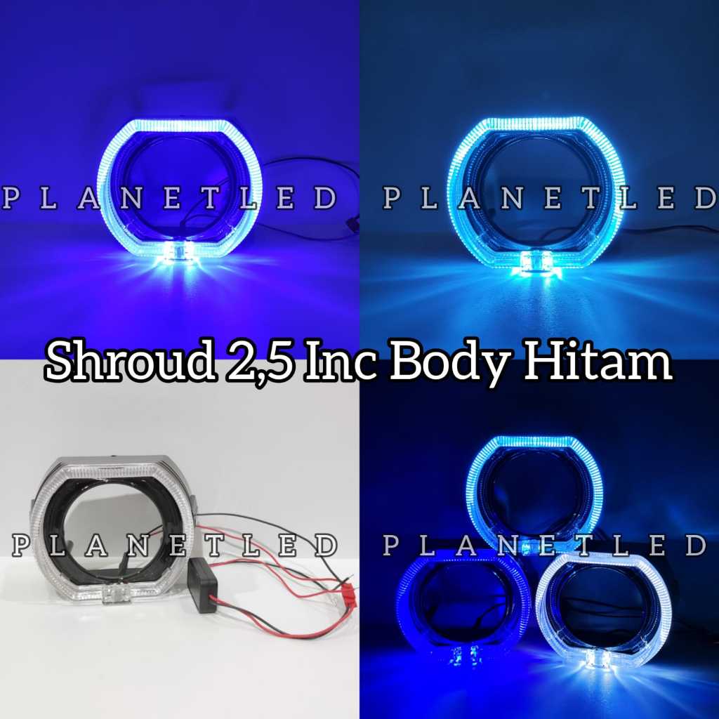 Jual Lampu LED Shroud 2,5Inch Dengan Body Hitam Premium Cahaya Senja ...
