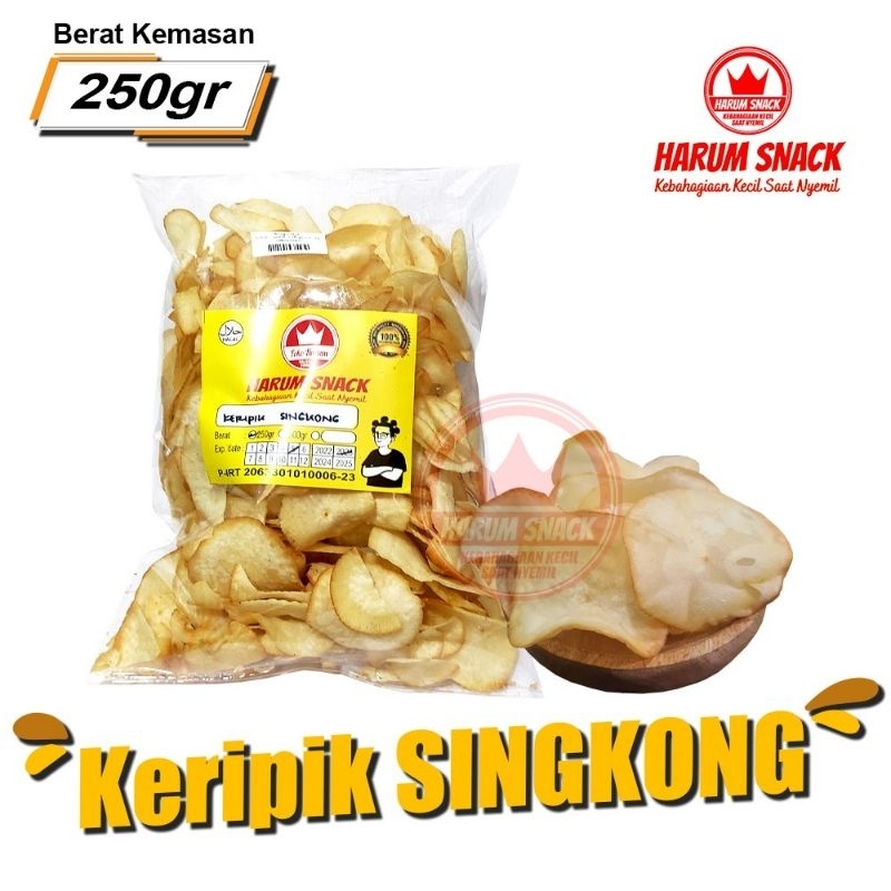 Jual KERIPIK SINGKONG ASIN 250 gram [Harum Snack Official] | Shopee ...