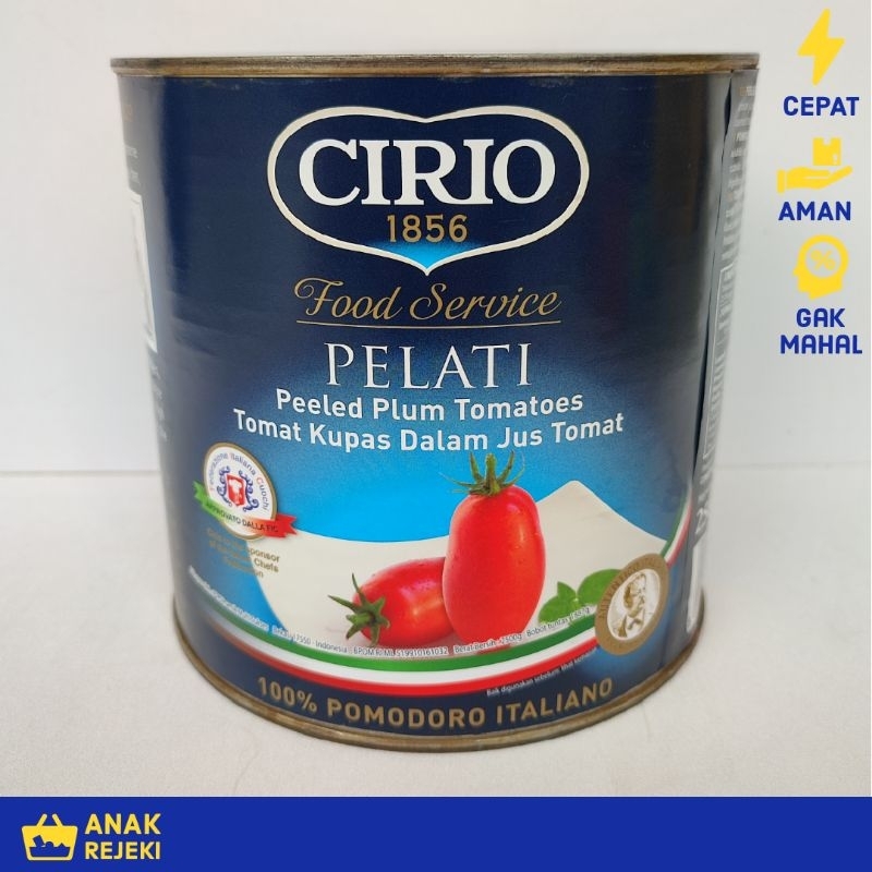 Jual Cirio Peeled Tomatoes 2.5kg - Pelati Peel Tomato Tomat Kupas Italy ...
