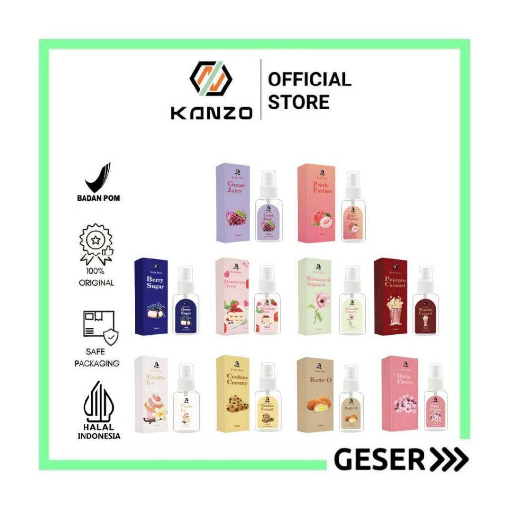 Jual Kanzo - [BPOM] Body Mist Popcorn Milofa 30ml / Parfum Body Mist ...