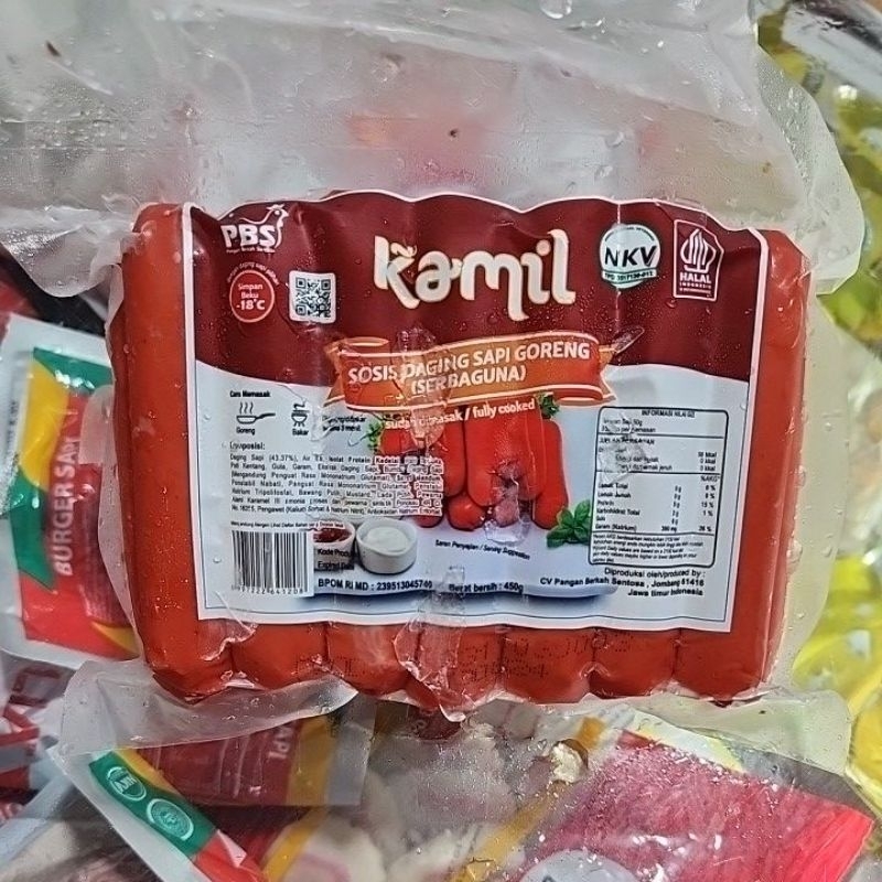 Jual Sosis Kamil Daging Sapi Goreng 450 gr isi 15 Serbaguna | Shopee ...