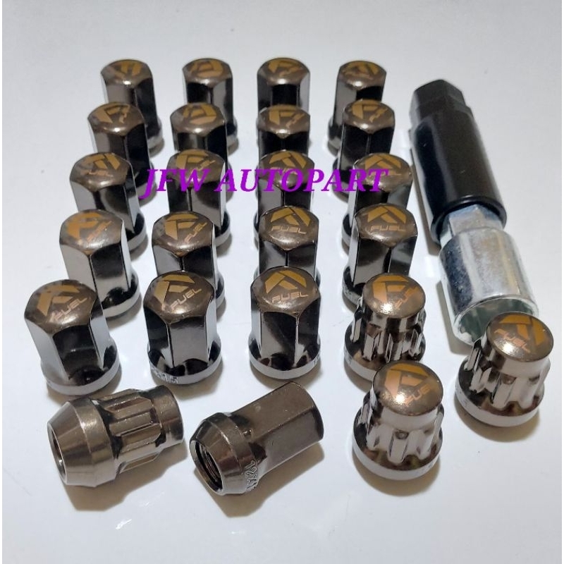 Jual Mur Roda Mobil FUEL Offroad 24pc Wheel nuts with anti theft ...