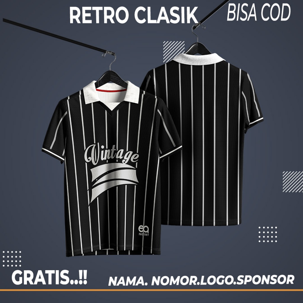 Jual JERSEY VINTAGE / JERSEY RETRO / JERSEY SEPAK BOLA FULL PRINTING ...