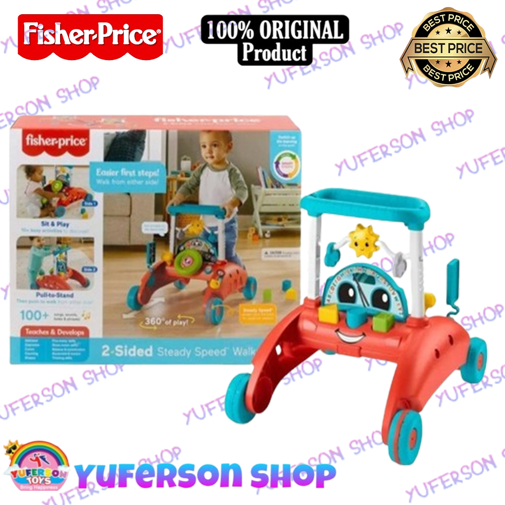 Jual Fisher Price HFT72 2-Sided Steady Speed Walker Push Walker Bayi ...