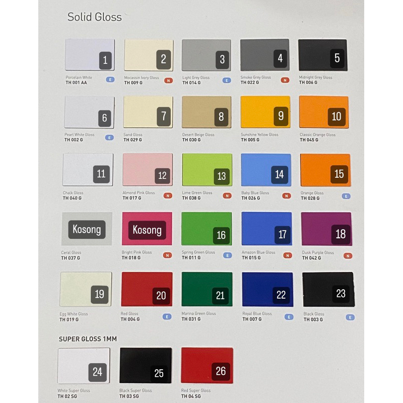 Jual SAMPLE HPL TACO SOLID (GLOSS) | Shopee Indonesia