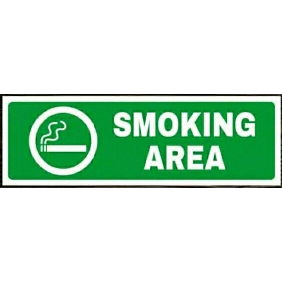 Jual stiker no smoking dilarang merokok sign rambu k3 24 x 10 cm ...