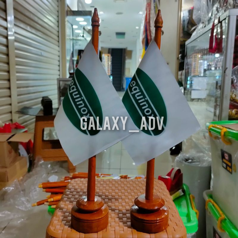 Jual tiang vandel+bendera meja logo/tulisan custom | Shopee Indonesia