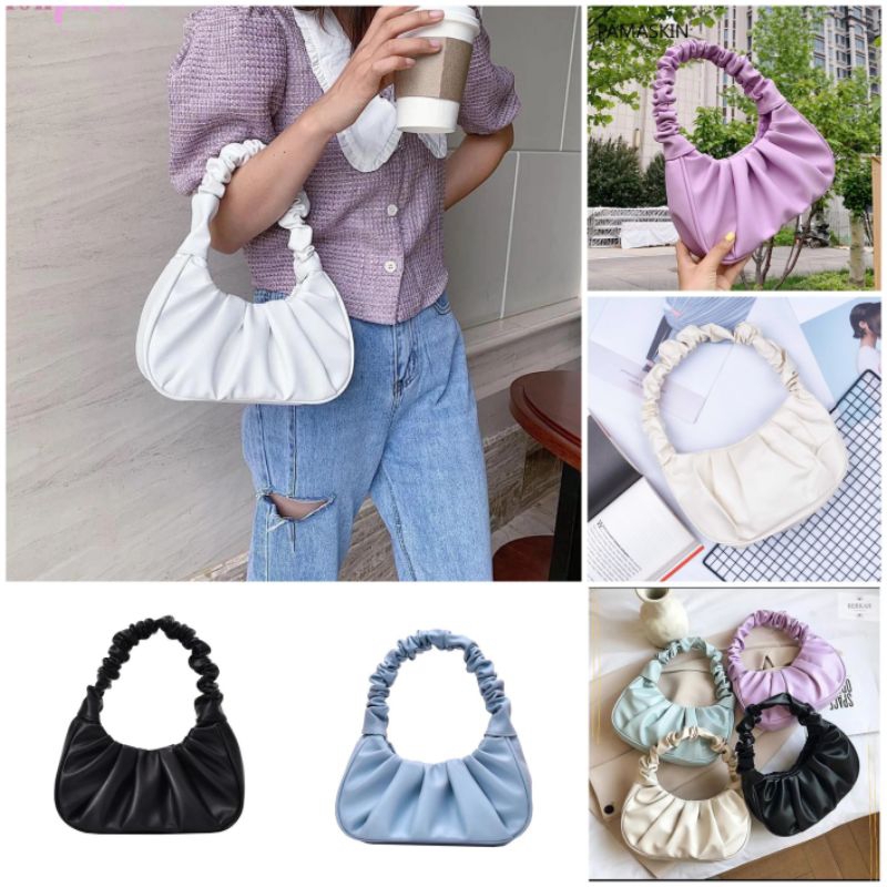 Jual ASP_ Ayra TAS WANITA Korea bermotif Kerut | Shopee Indonesia