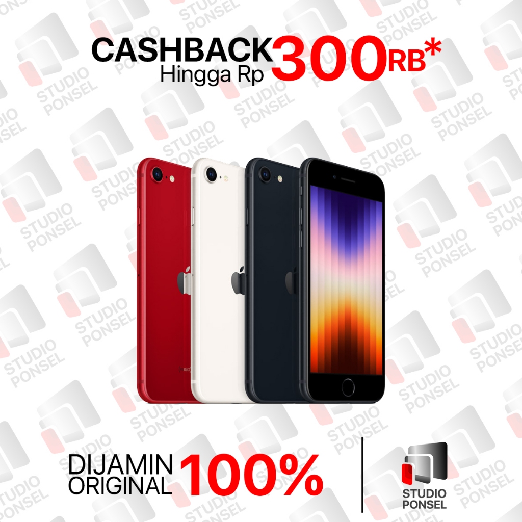 Jual iPhne SE 3 2022 5G Midnight Starlight Red 64GB/128GB/256GB IBOX | Shopee Indonesia