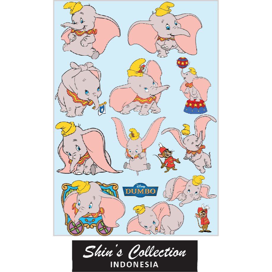 Jual Sticker stiker murah antiair transparan Dumbo disney 1 pc | Shopee ...