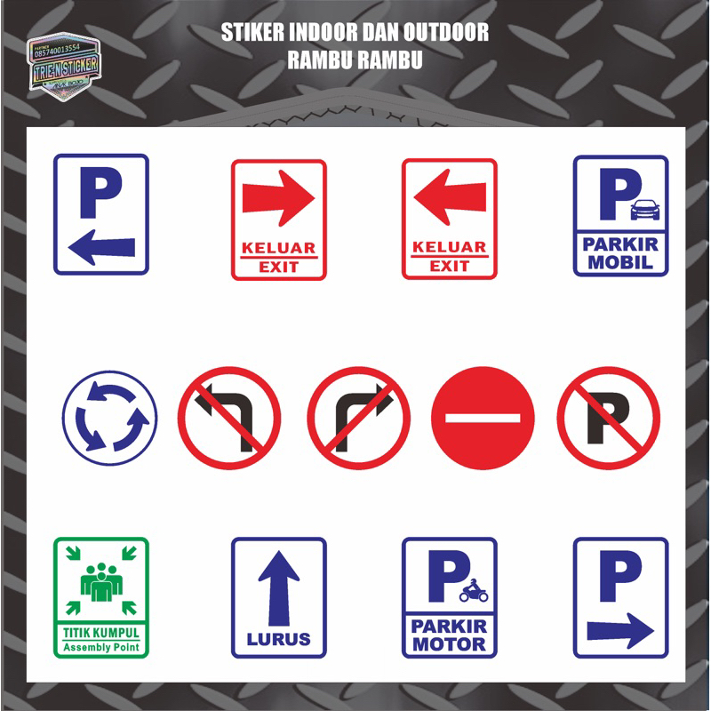 Jual Stiker rambu rambu outdoor indoor bisa custum | Shopee Indonesia