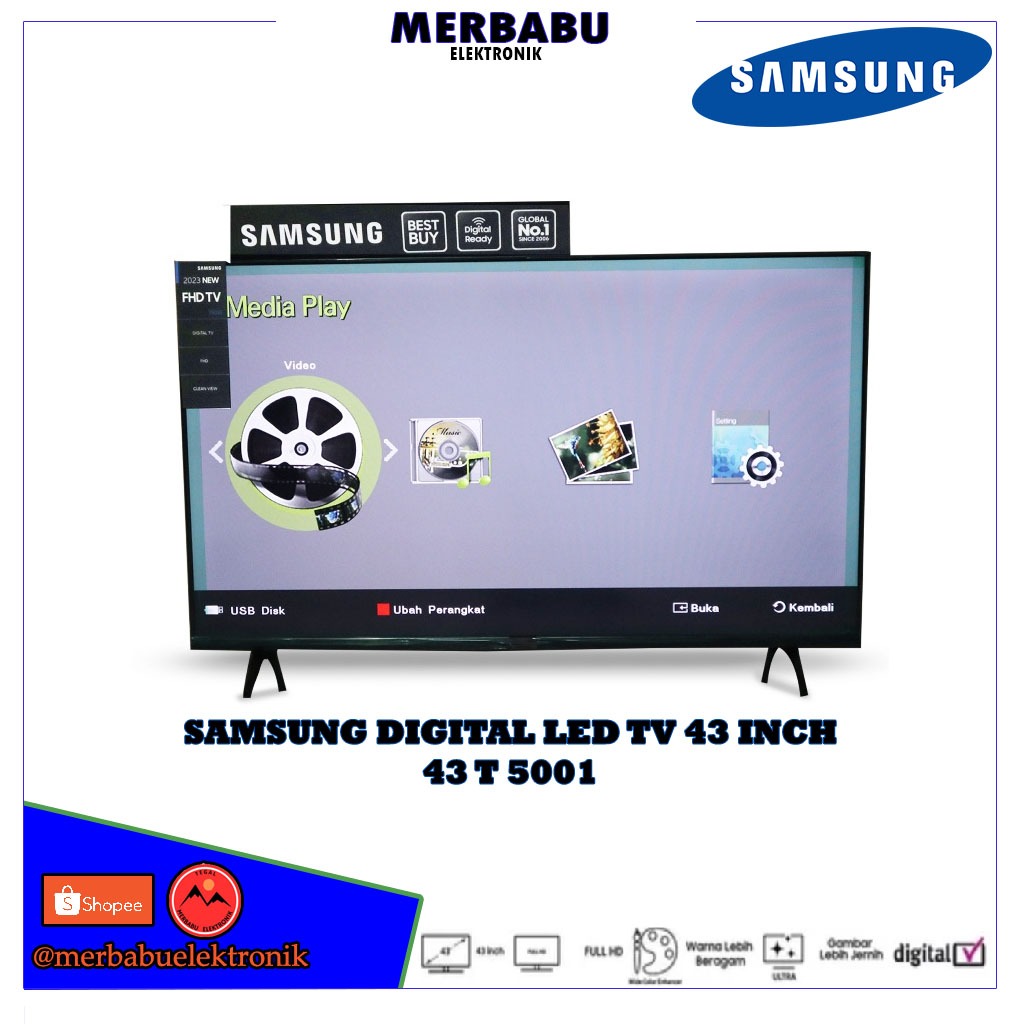 Jual SAMSUNG FULL HD DIGITAL TV 43T5003 | Shopee Indonesia