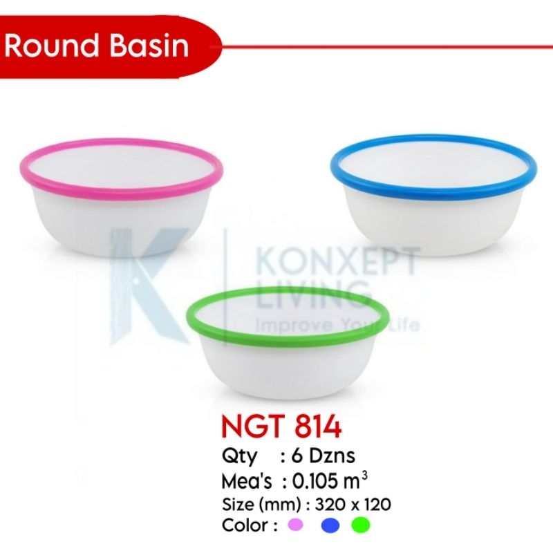 Jual Baskom Nagata 814 ( Berdiameter 32 cm ) Baskom Untuk Sayuran ...