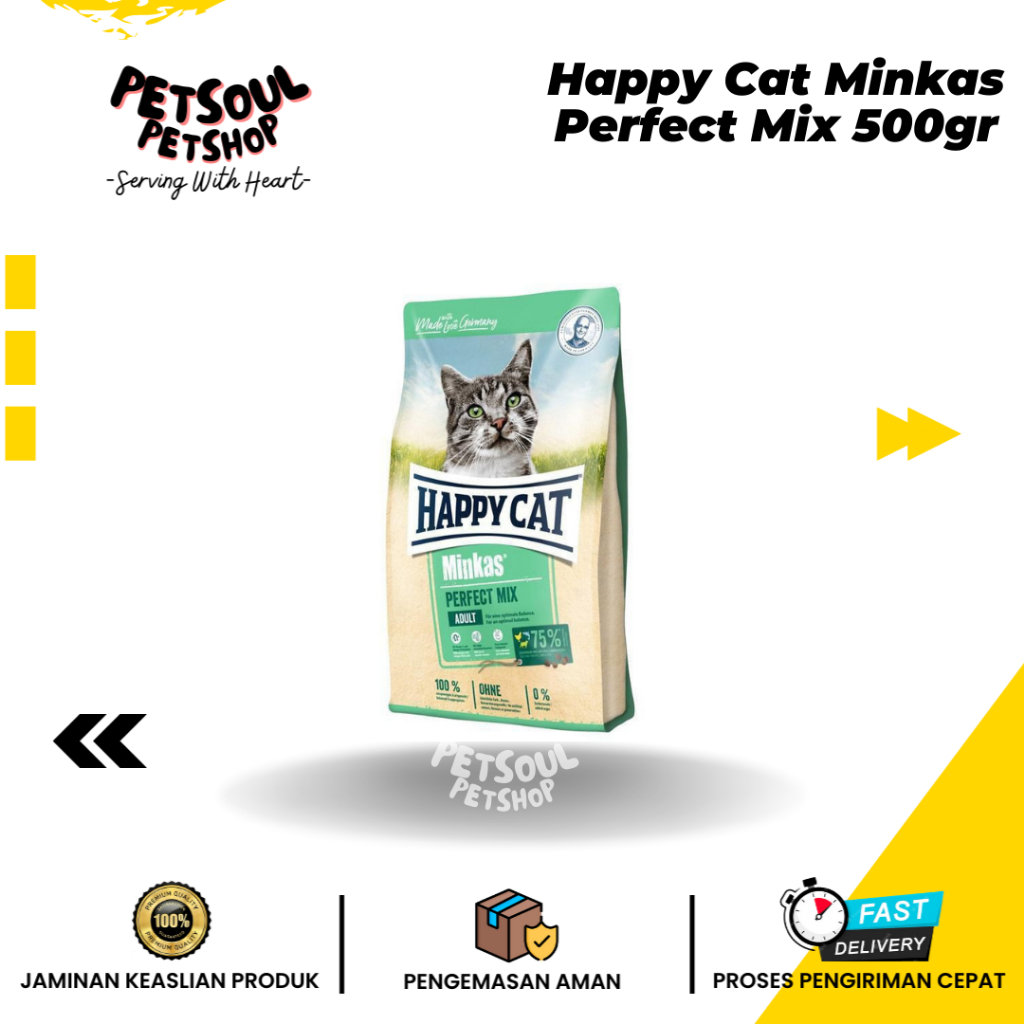 Jual Happy Cat Minkas Perfect Mix 500gr Fresh pack / Makanan Kucing ...