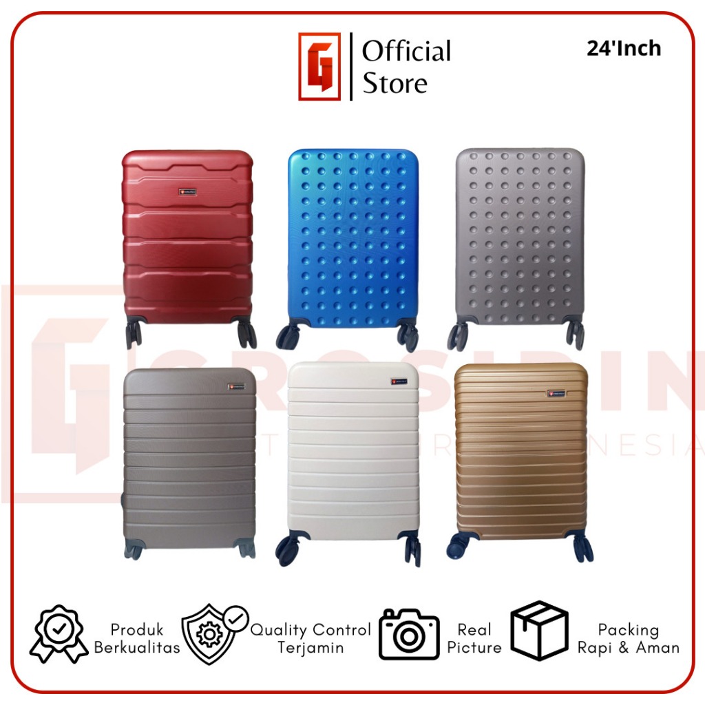 Jual Swiss Pollo Koper 24 Inch Size Cabin Dan Bagasi Hardcase Fiber ABS ...