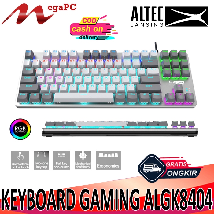 Jual Keyboard Gaming Mechanical TKL Altec Lansing ALGK8404 RGB | Shopee ...