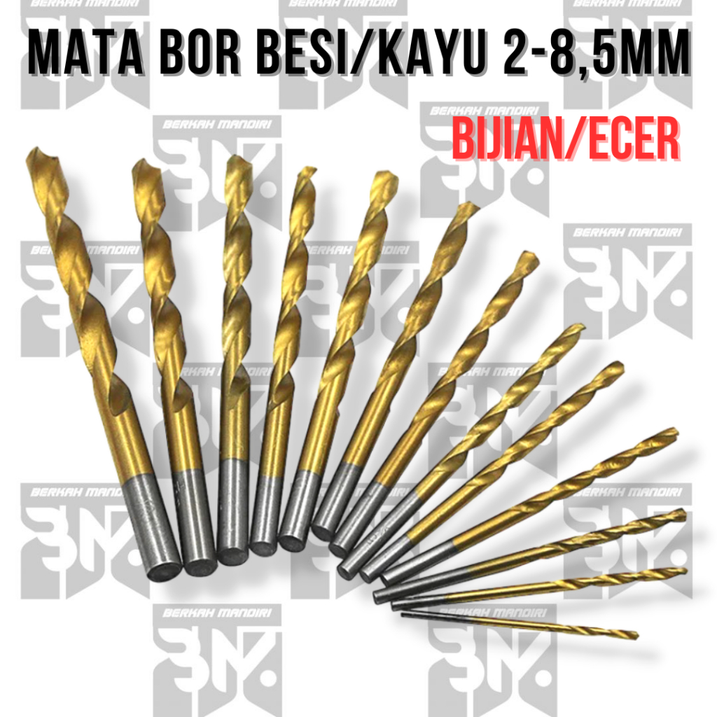 Jual Mata Bor Besi / Kayu Gold Kuning Ukuran 2mm/2,5mm/3mm/3,5mm/4mm/4 ...