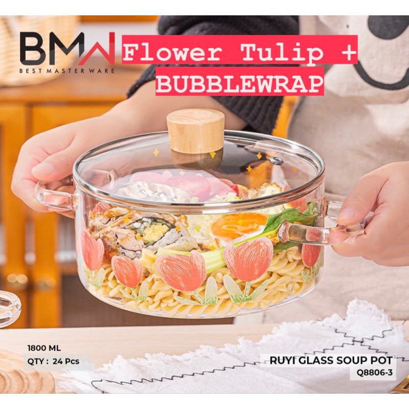 Jual Panci Soup Rebus Kaca Tebal Glass Cooking Soup Pot Transparan ...