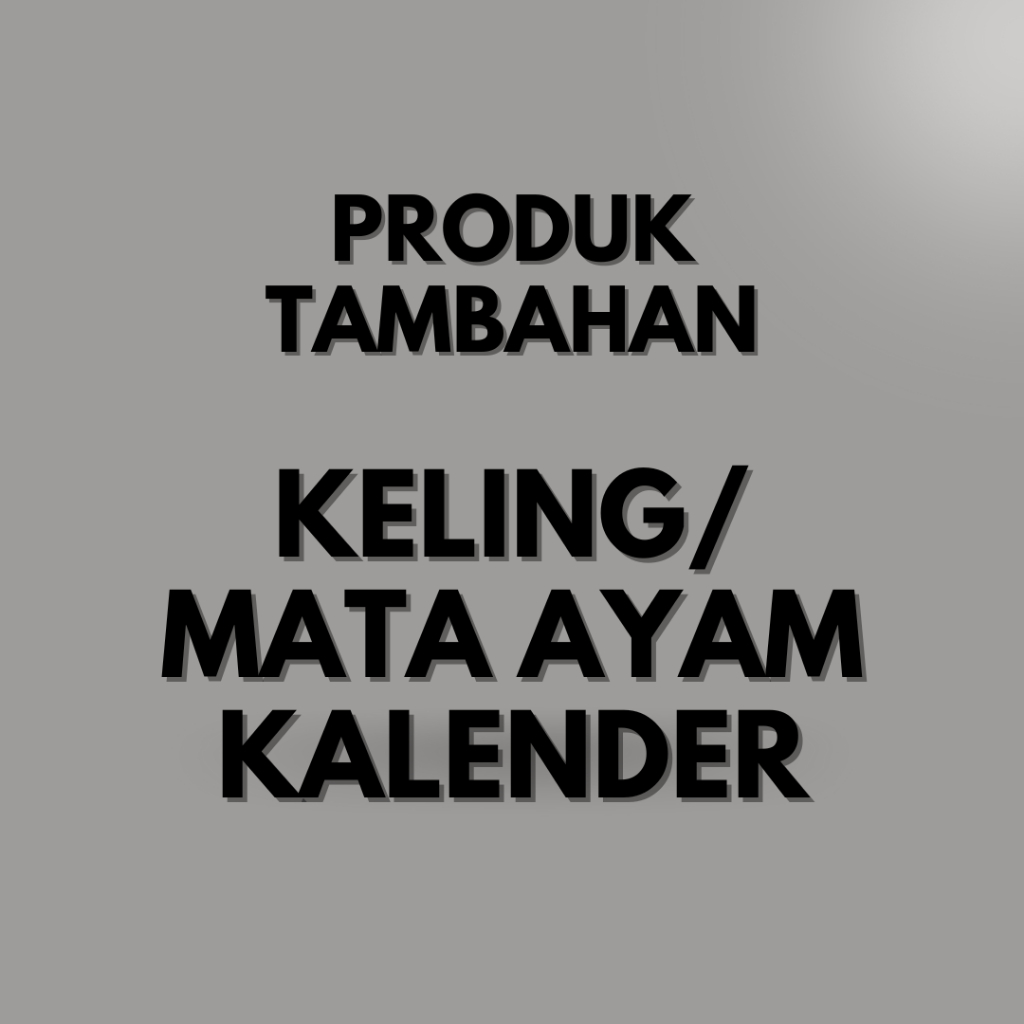 Jual Tambahan Biaya Finishing Mata Ayam / Keling / Lubang Kalender ...