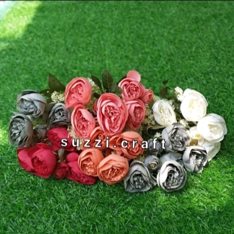 Jual 003- buket bunga peony classic artificial | Shopee Indonesia