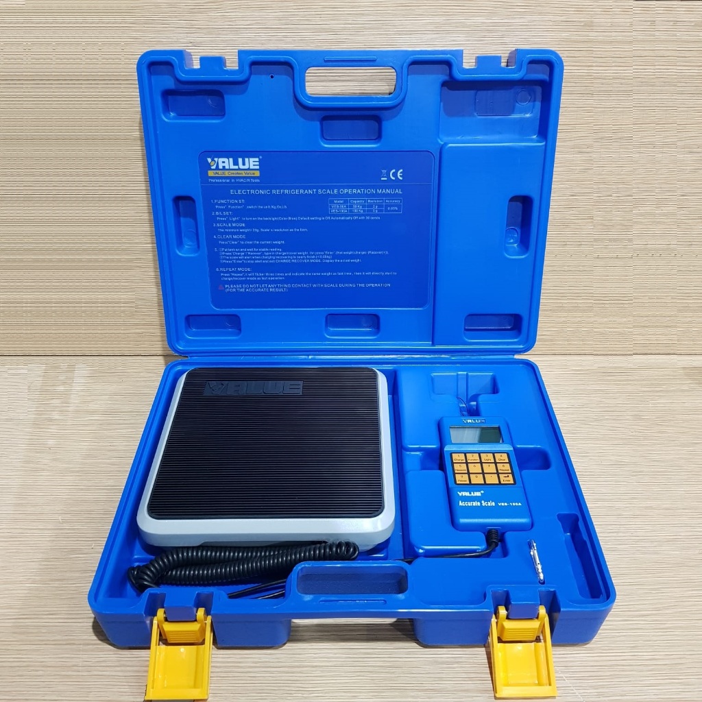 Jual VALUE Refrigerant Scale VES-100A ( 100KG ) Timbangan Freon Digital - Electronic | Shopee ...