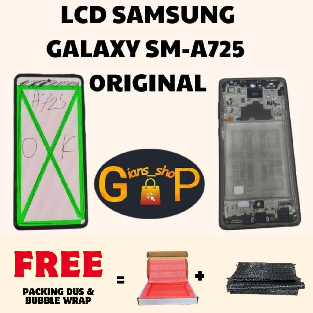 Jual LCD FULLSET FRAME SAMSUNG GALAXY A72 - A725 ORIGINAL COPOTAN AMOLED | Shopee Indonesia