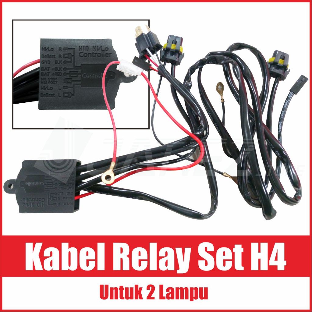 Jual Kabel Relay Lampu HID Projector Biled HID Motor Mobil H4 | Shopee ...