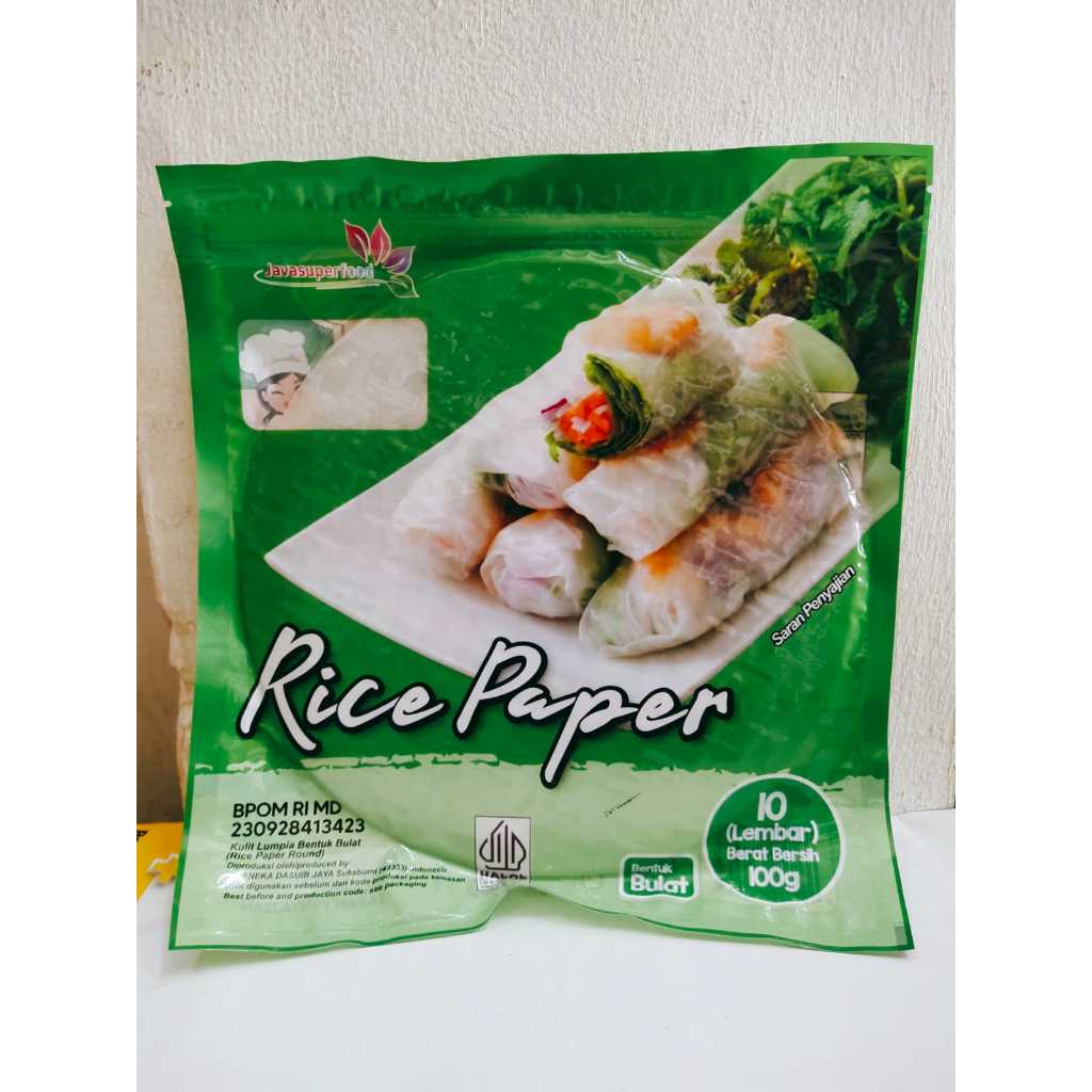 Jual RICE PAPER BULAT 100 GR ISI 10 LEMBAR | Shopee Indonesia