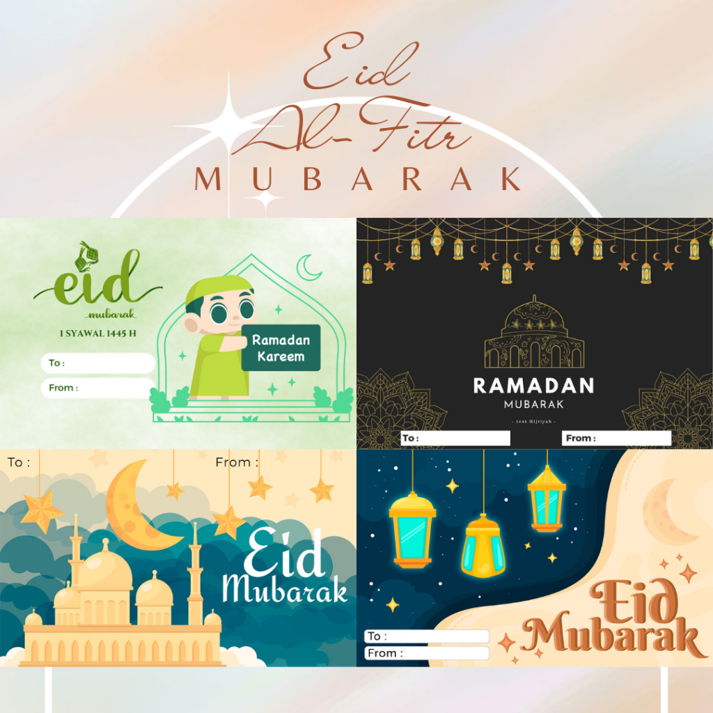 Jual Greeting Card LEBARAN Eid-Mubarak / Gift Card Kartu Idul Fitri ...