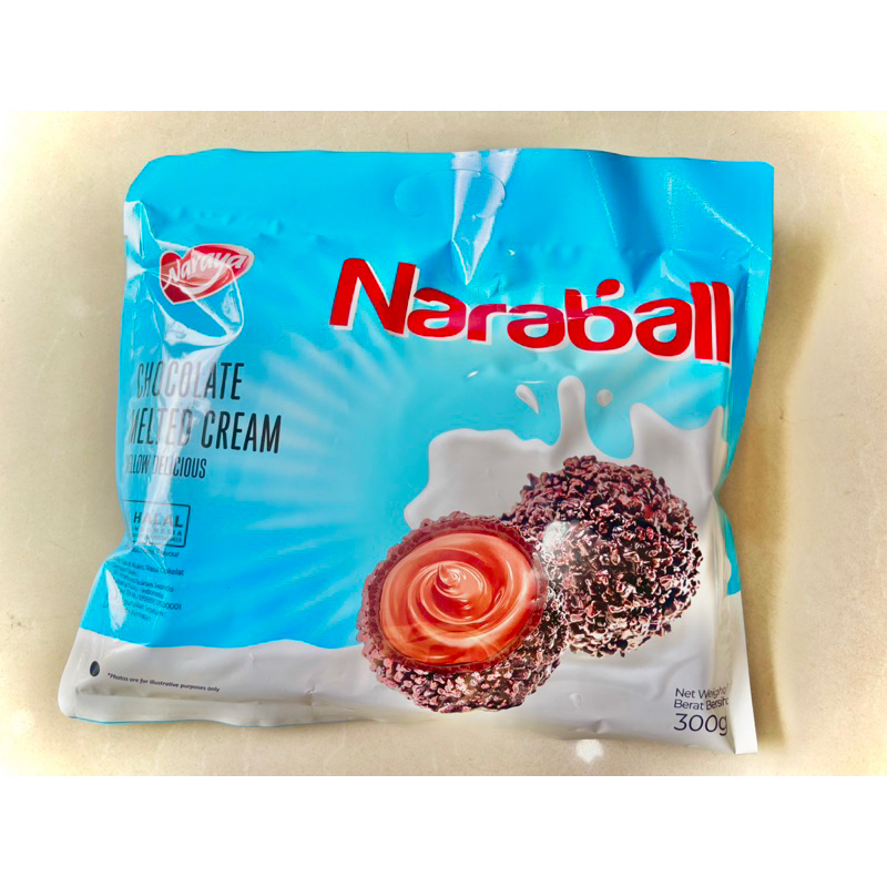 Jual Wafer Salut Kukis Rasa Cokelat NARABALL Chocolate Melted Cream ...