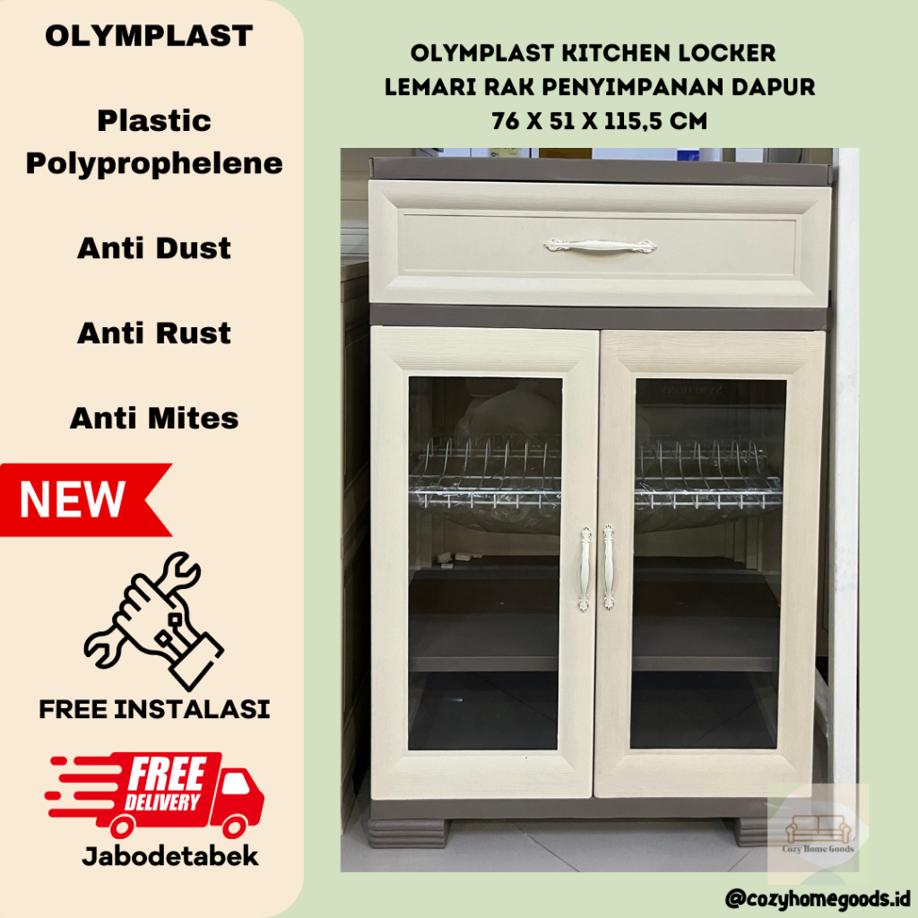 Jual Lemari Plastik Rak Dapur / Olymplast Kitchen Locker - OKL / Rak ...