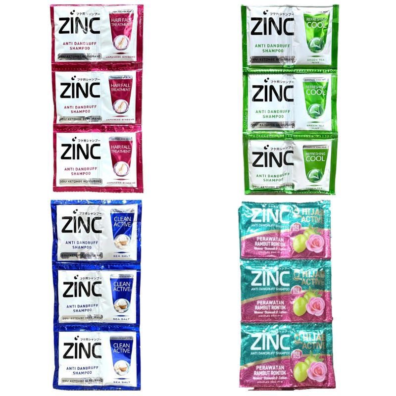 Jual Zinc Shampoo / Zink Renteng (Isi 12sachet @10ml) Shampo Renceng ...