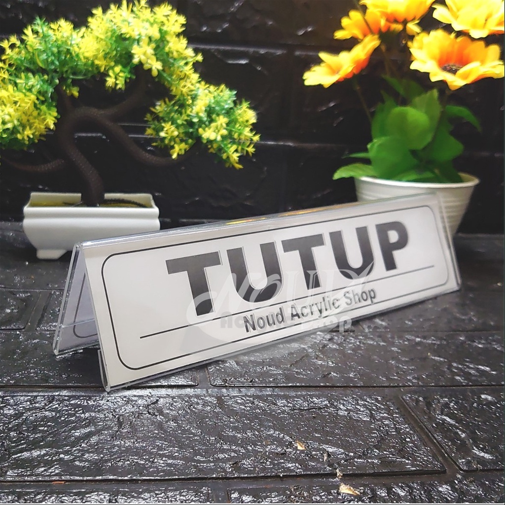 Jual Papan nama meja akrilik acrylic name desk ukuran 7 x 30 | Shopee ...