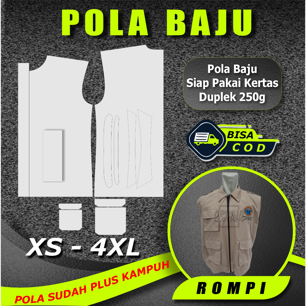 Jual POLA ROMPI | POLA INSTAN ROMPI MENGGUNAKAN KERTAS DUPLEX APRILIA CLOTHING | Shopee Indonesia