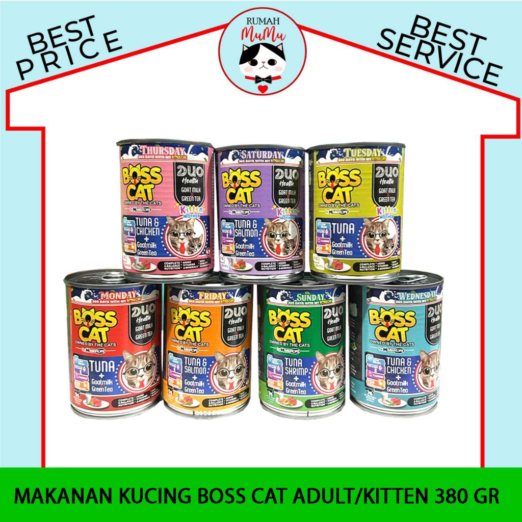 Jual MAKANAN BASAH KUCING KITTEN ADULT BOSS CAT MARKOTOPS 380 GR ...