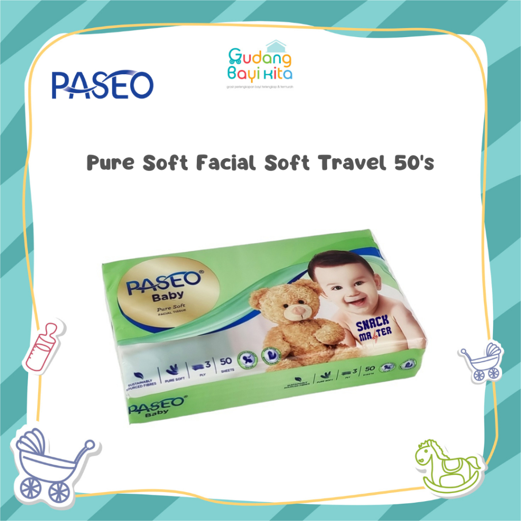 Jual Paseo Pure Soft Facial Soft Travel 50 Sheets 3 Ply - Tisu Wajah ...