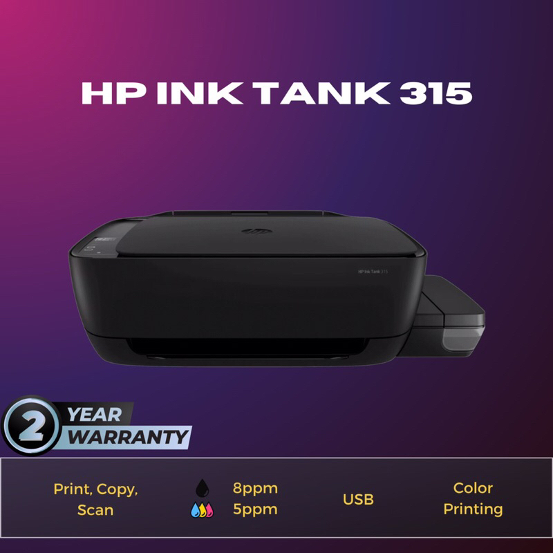 Jual Printer Hp Smart Ink Tank 315 Aio Print Scan Copy Usb