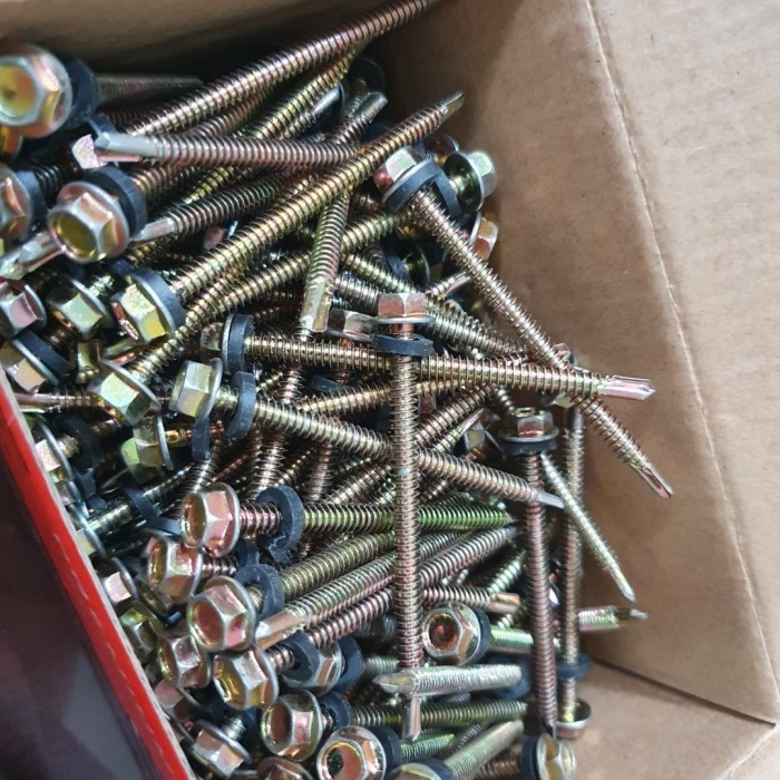 Jual Baut Roofing 50 / Baut Baja Ringan 12 x 50 / 5cm - Sekrup Roofing ...