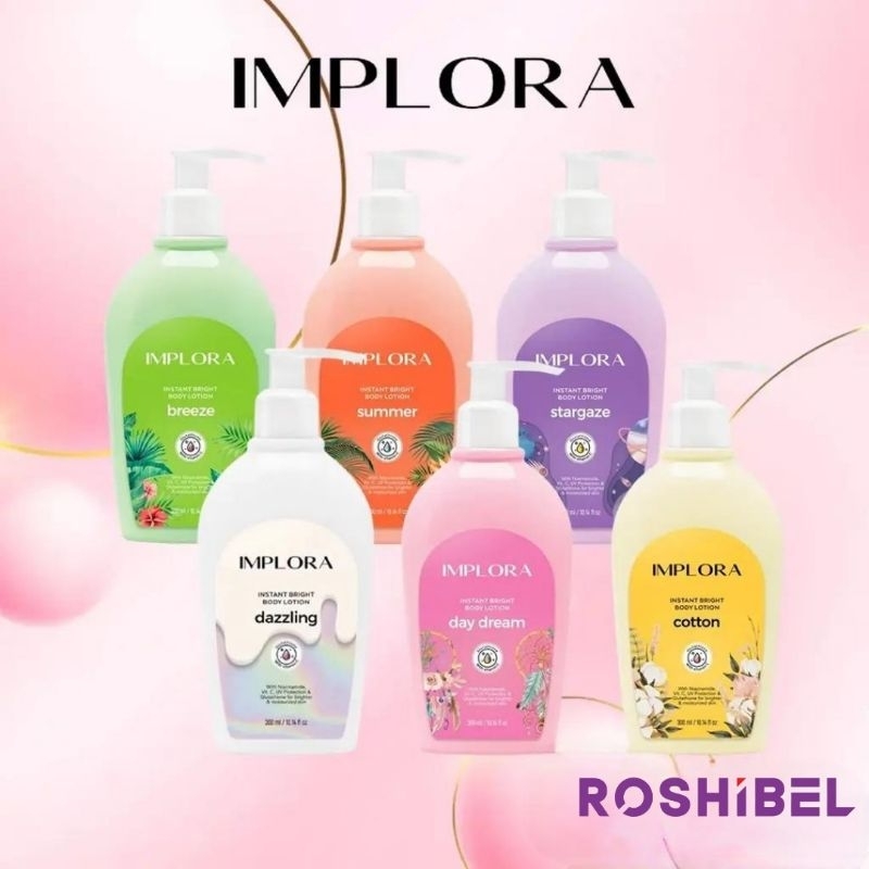 Jual ROSHIBEL - Implora Instant Bright Body Lotion | 300ml | Shopee ...