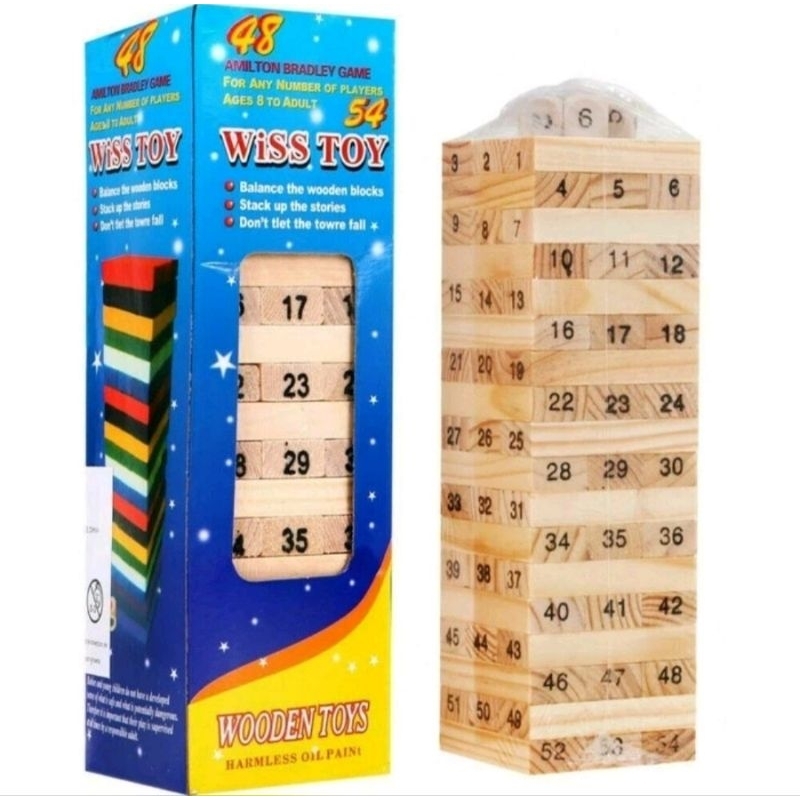 Jual Mainan Balok Kayu Dadu Wiss Toy Balok Dadu | Shopee Indonesia