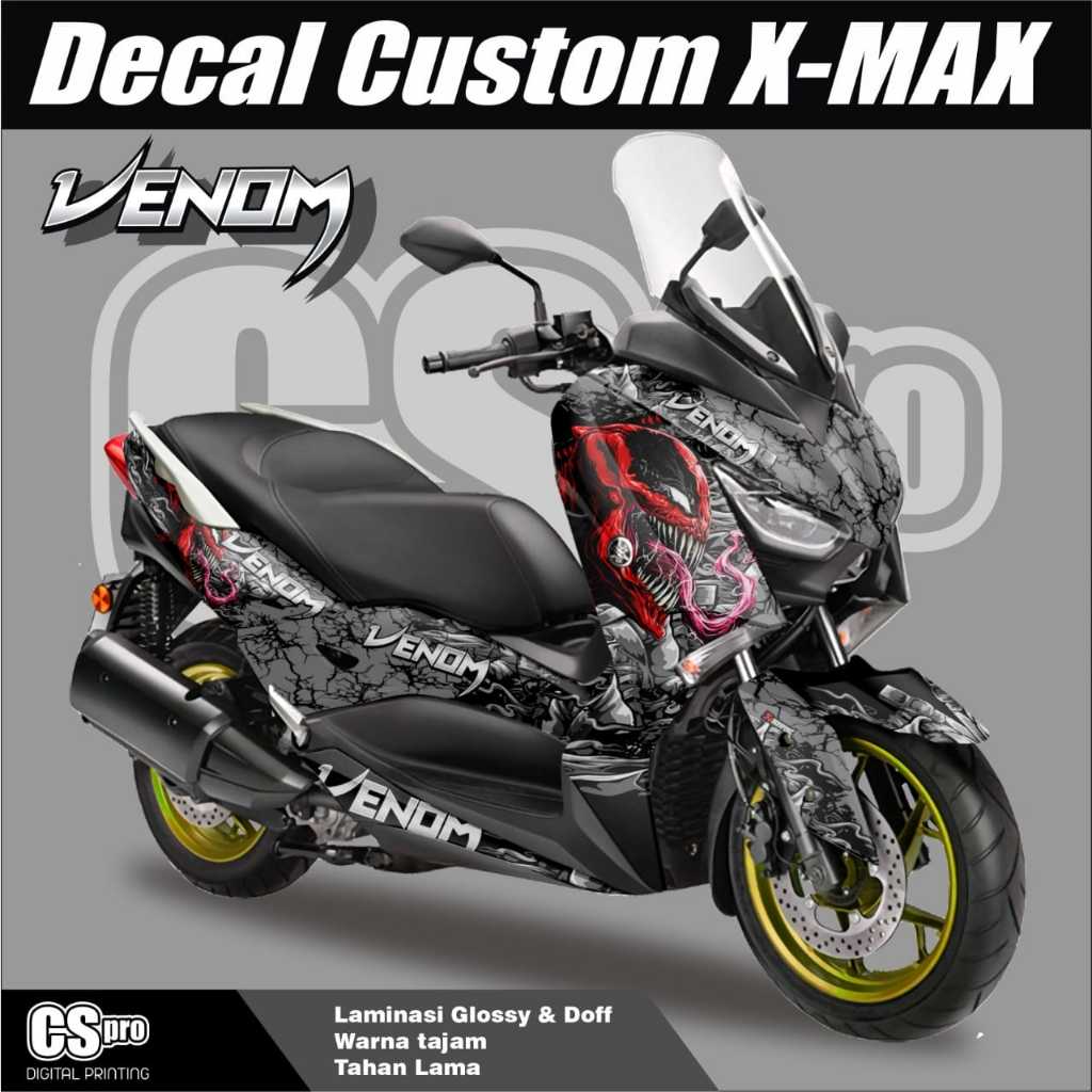 Jual DECAL FULL BODY YAMAHA XMAX 250 VARIASI VENOOM / STICKER DECAL ...