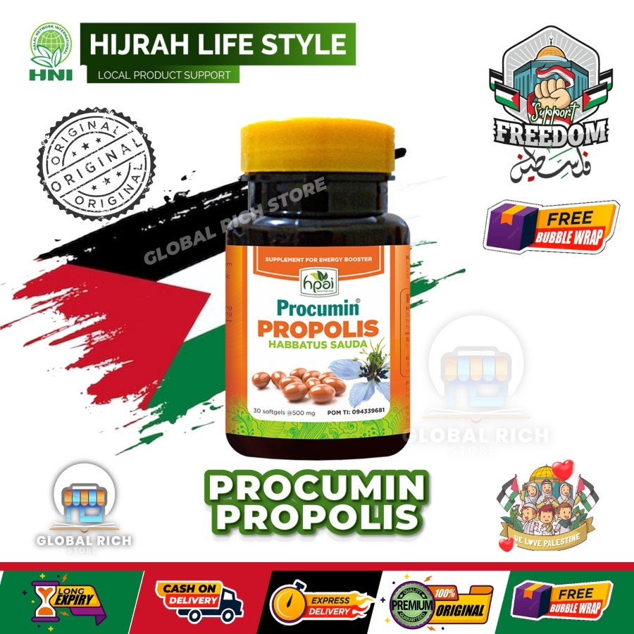 Jual PROCUMIN PROPOLIS HABBATUSSAUDA HNI HPAI | Shopee Indonesia