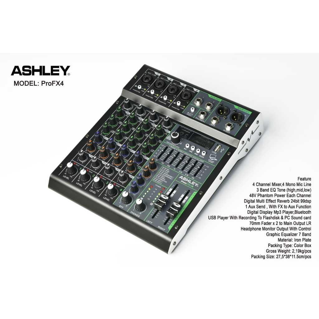 Jual Mixer Ashley Pro fx 4 4 channel / Pro fx 6 6 channel Original New ...