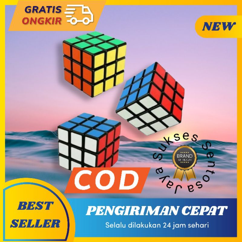 Jual Mainan Anak Rubik Kubus Putar 3X3 - Speed Cube Murah - Rubix Warna ...