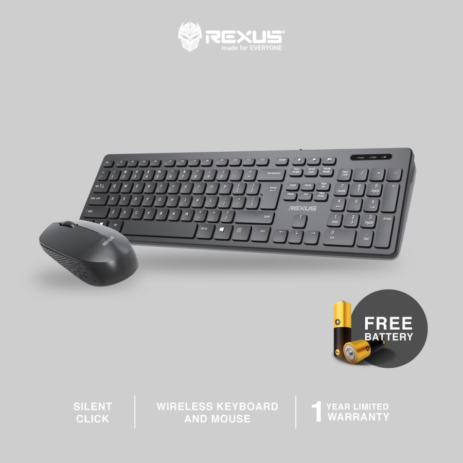 Jual Rexus KM8 Combo Keyboard and Mouse Wireless New Edition Garansi ...