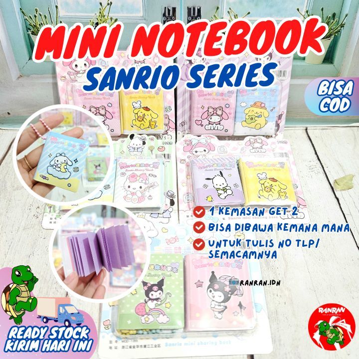 Jual Buku Mini Sanrio/Notebook Sanrio/ 1 pak isi 2pcs | Shopee Indonesia