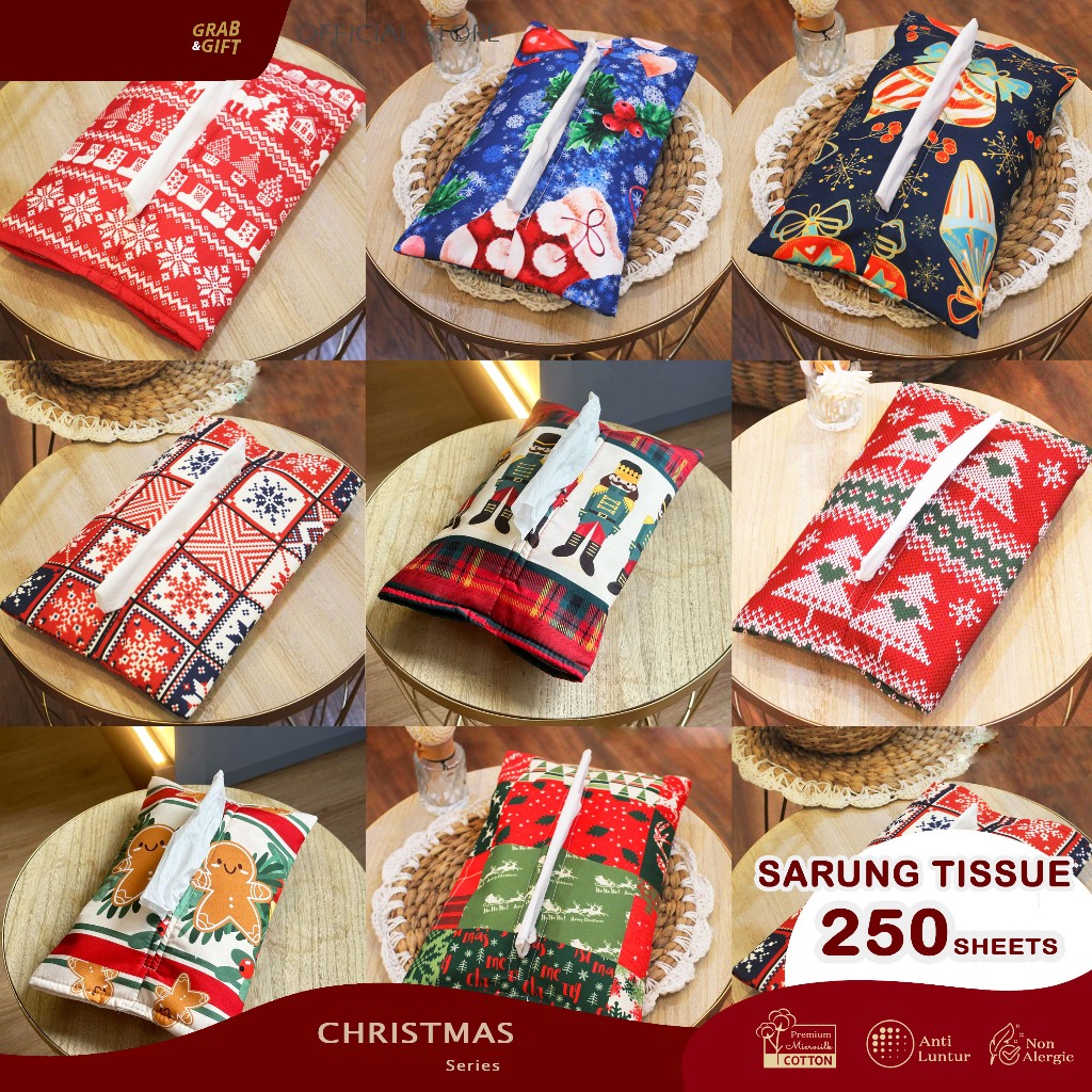 Jual SARUNG TISSUE Motif Print Motif Natal 250 Sheets 30 x 18 cm ...