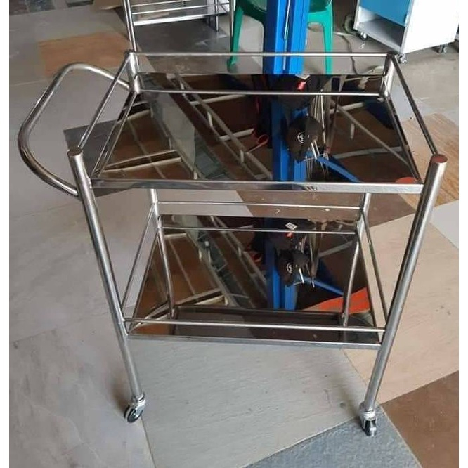 Jual Troly Instrumen 2 Susun /troli instrumen rumah sakit | Shopee ...