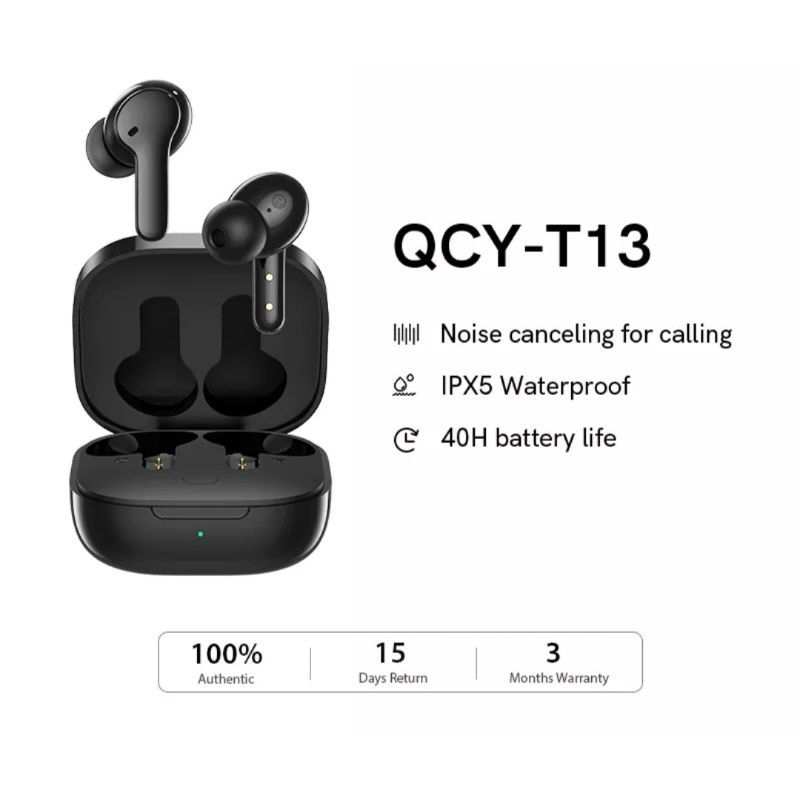 Jual GARANSI 1 TAHUN QCY T13 TWS BLUETOOTH V5.3 HEADSET BLUETOOTH WIRELESS NIRKABEL HANDPHONE ...